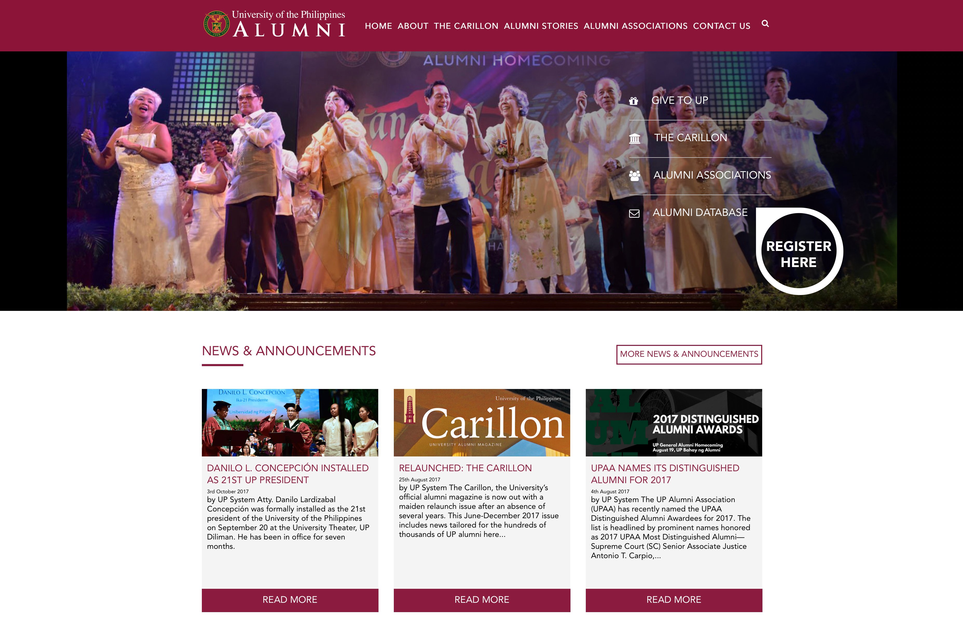 New alumni website up and running - University of the Philippines