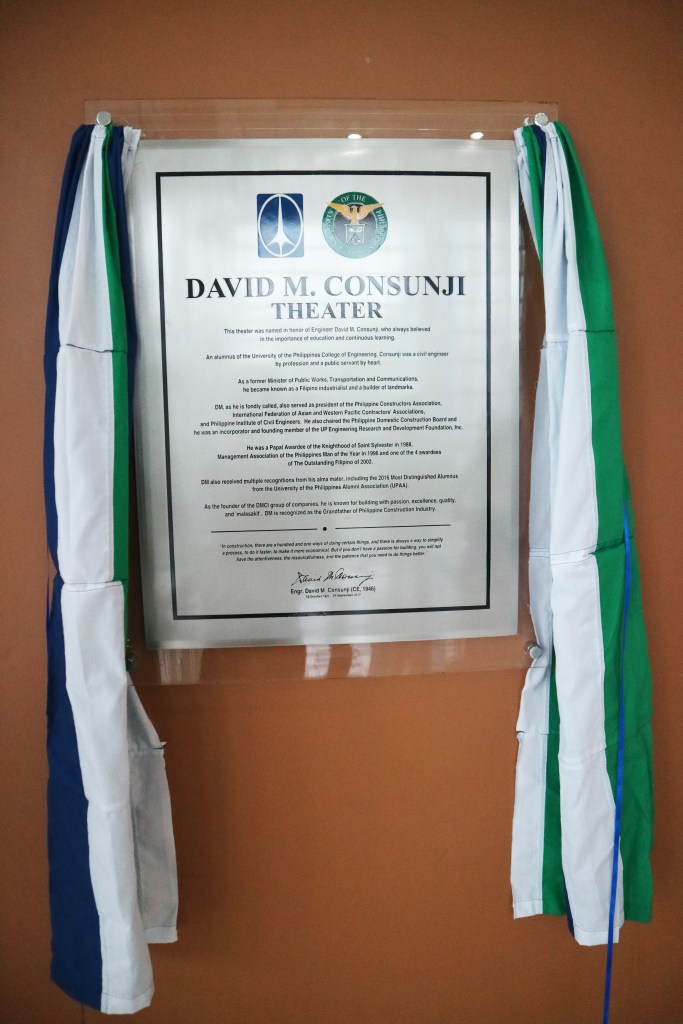 UP-ICE unveils marker for David M. Consunji Theater – University of the ...