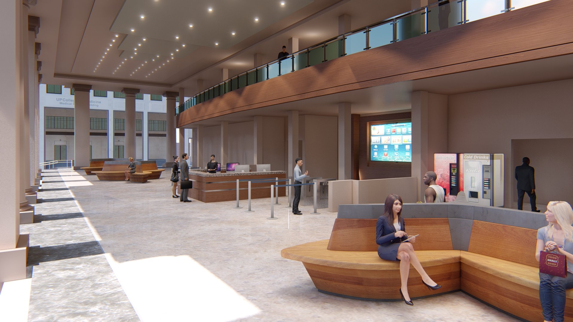 Architectural perspective of the building’s ground lobby. Image from ...