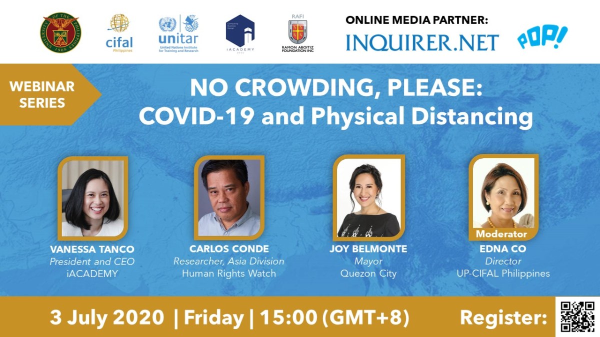 Enforcing physical distancing to fight COVID-19 in upcoming UP CIFAL ...