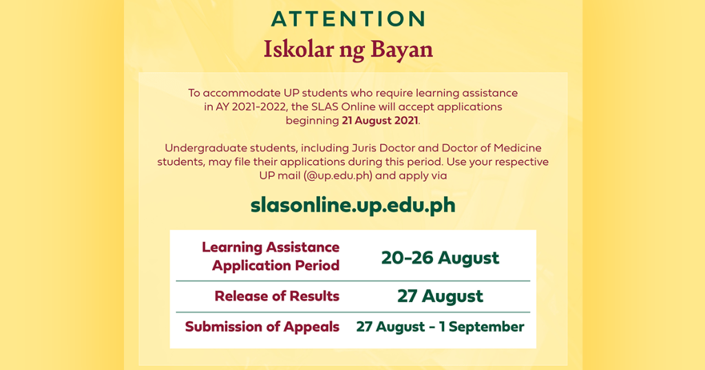 SLAS online - University of the Philippines