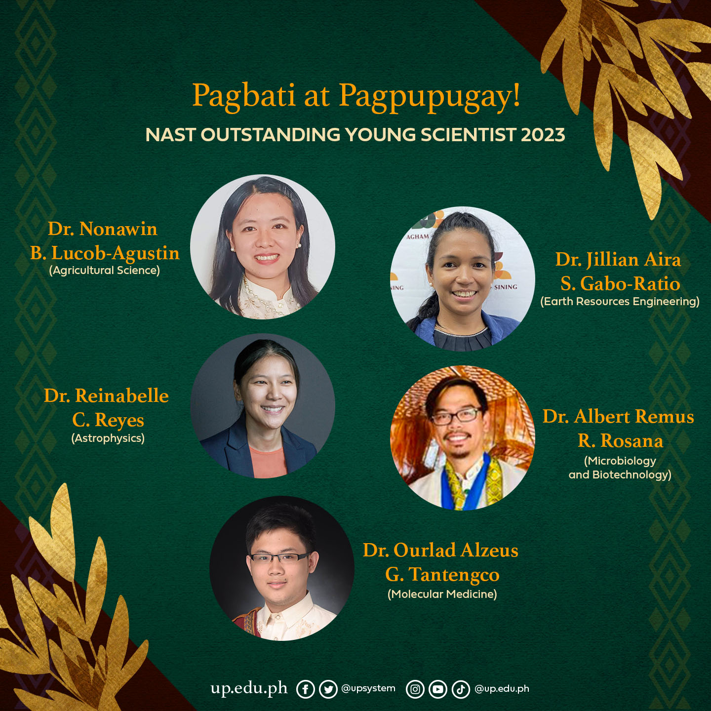 UP alumni, researchers recognized by the NAST PHL as outstanding ...