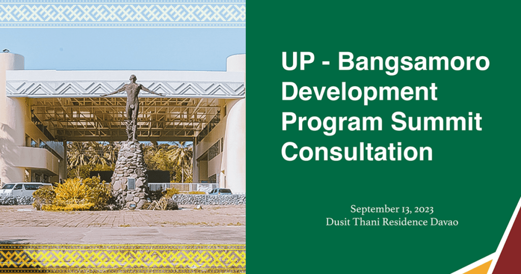 Development of the Bangsamoro at the core of pioneering UP-BTA ...