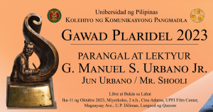 UP fetes “Mr. Shooli” with Gawad Plaridel - University of the Philippines
