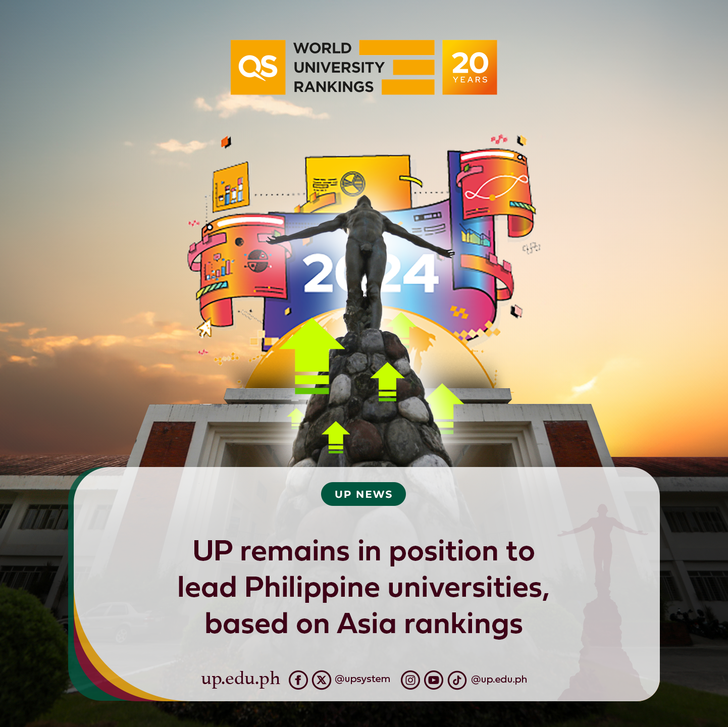 UP remains in position to lead Philippine universities, based on 2024 ...