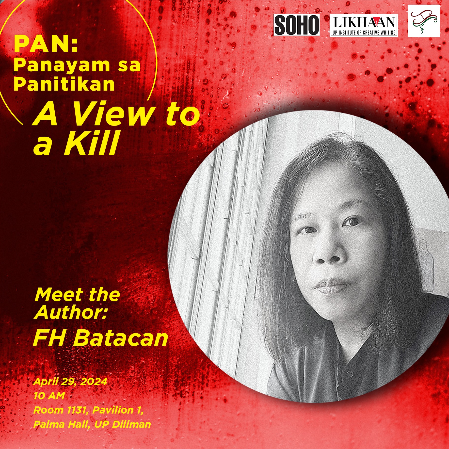 A View to a Kill: A Book Talks with FH Batacan - University of the ...