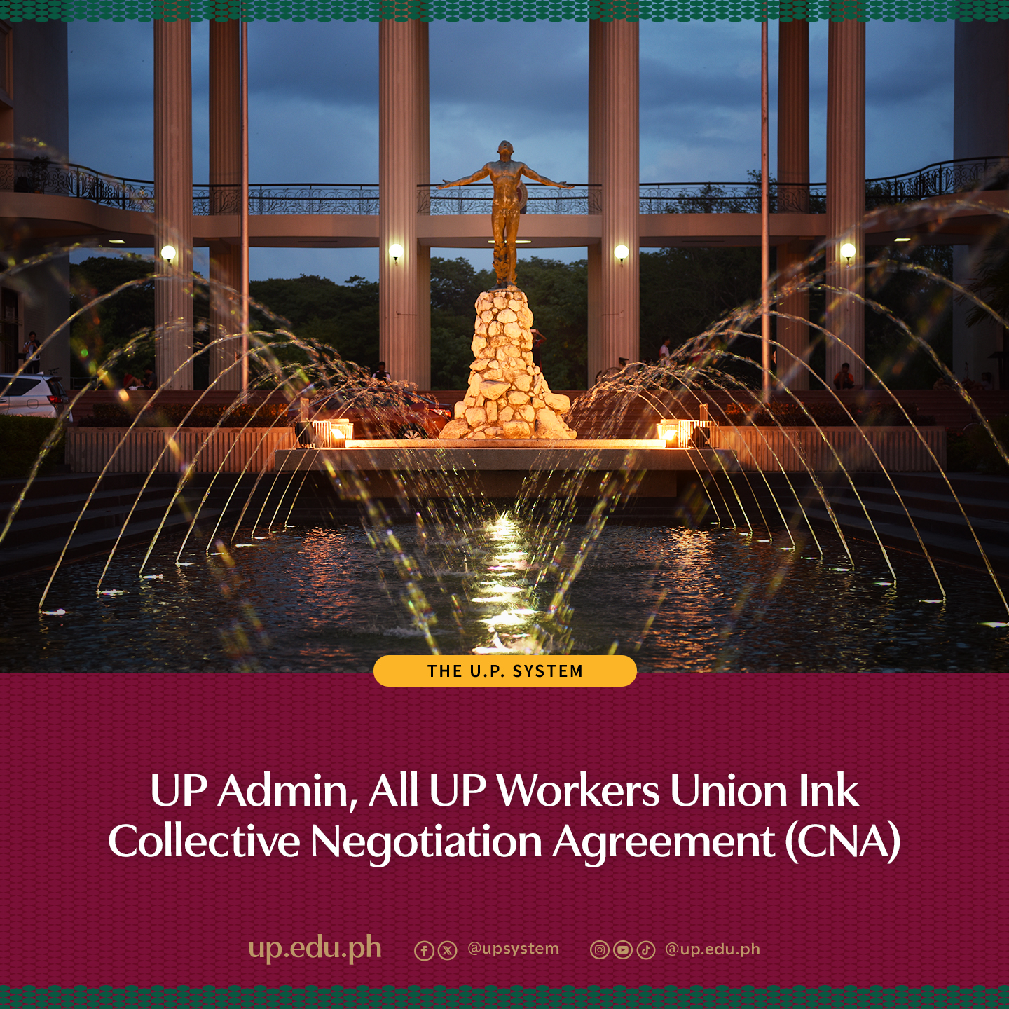 UP Admin, All UP Workers Union Ink Collective Negotiation Agreement ...
