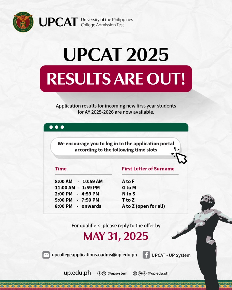 UPCAT 2025 Results Now Out: UP Announces Admission Offers for AY 2025 ...