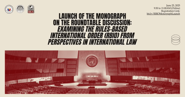 UP Law launches monograph of RTD on rules-based international order ...
