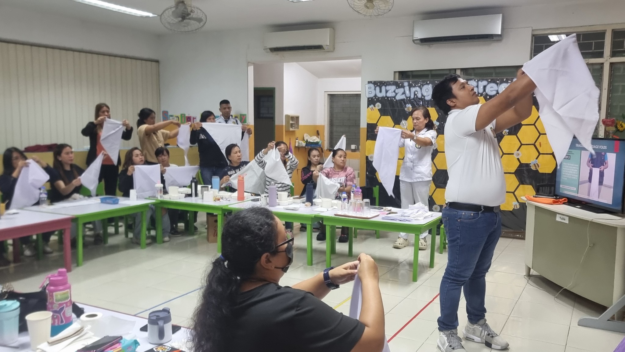 First aid and basic life support training, and a lecture on special ...