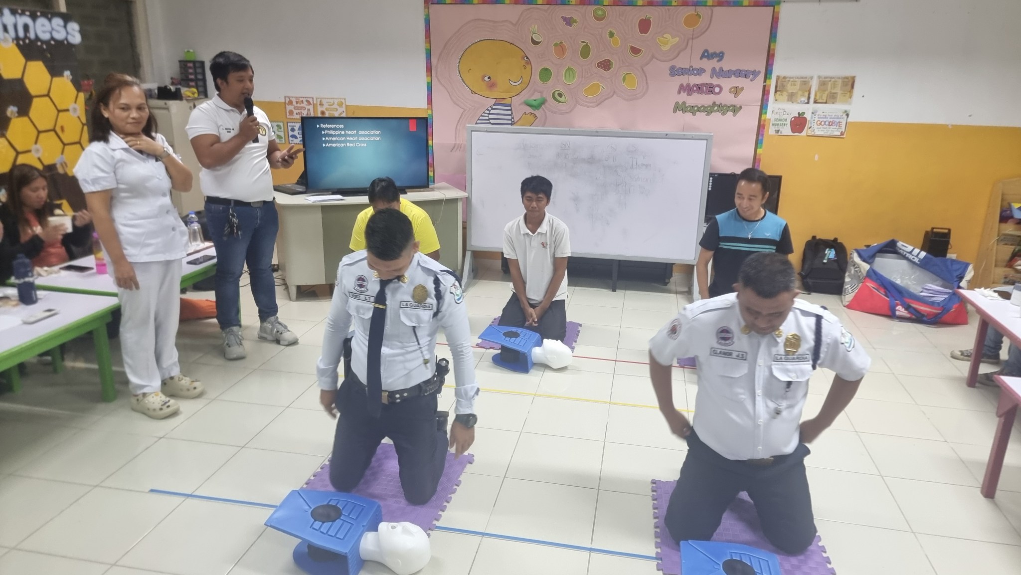 First aid and basic life support training, and a lecture on special ...