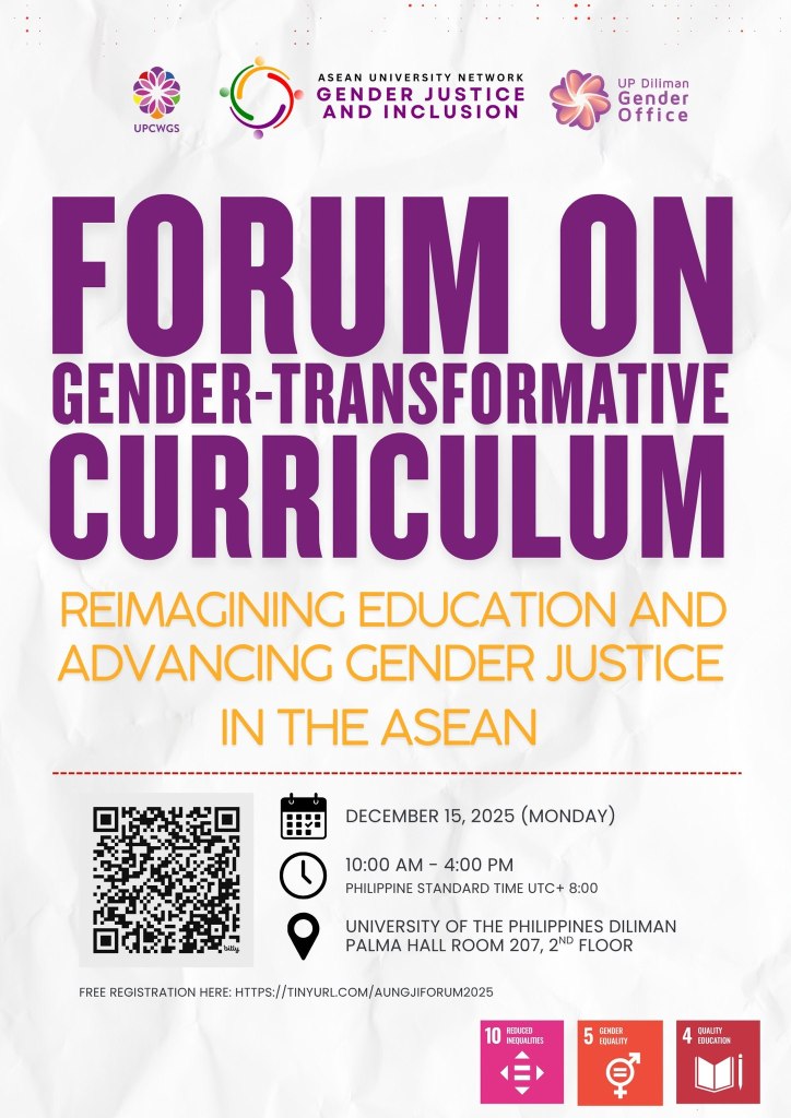 Forum on Gender-Transformative Curriculum: Reimagining Education and ...